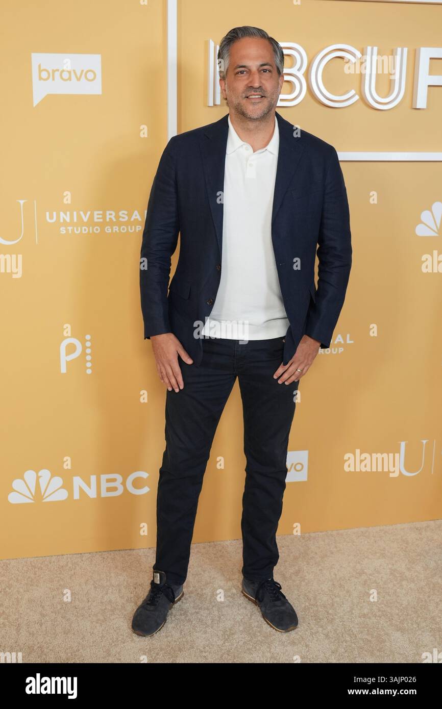 Eric Ledgin arrives at the NBCU Emmy luncheon on Friday, April 11, 2025 ...