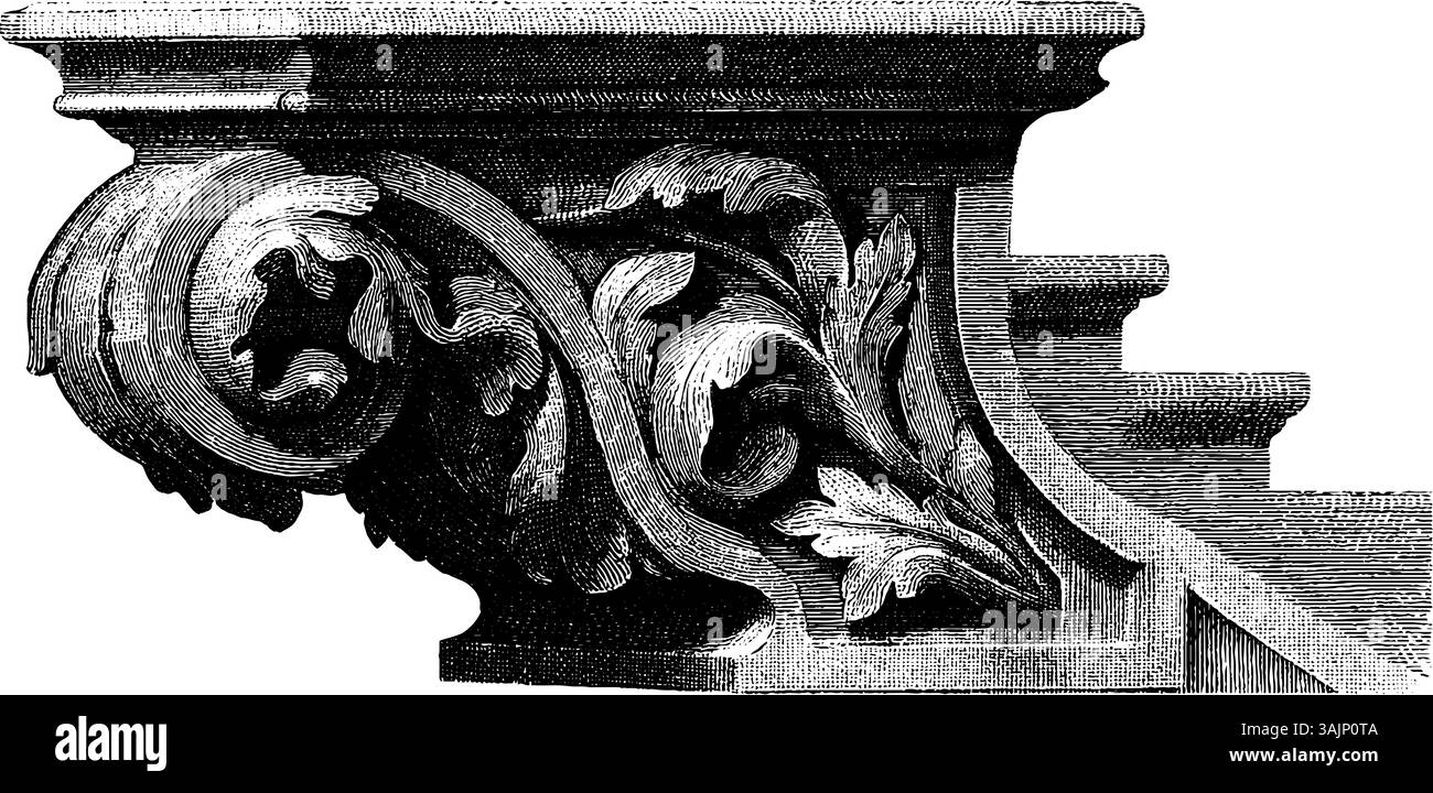 Intricate baroque architectural detail Stock Vector Images - Alamy