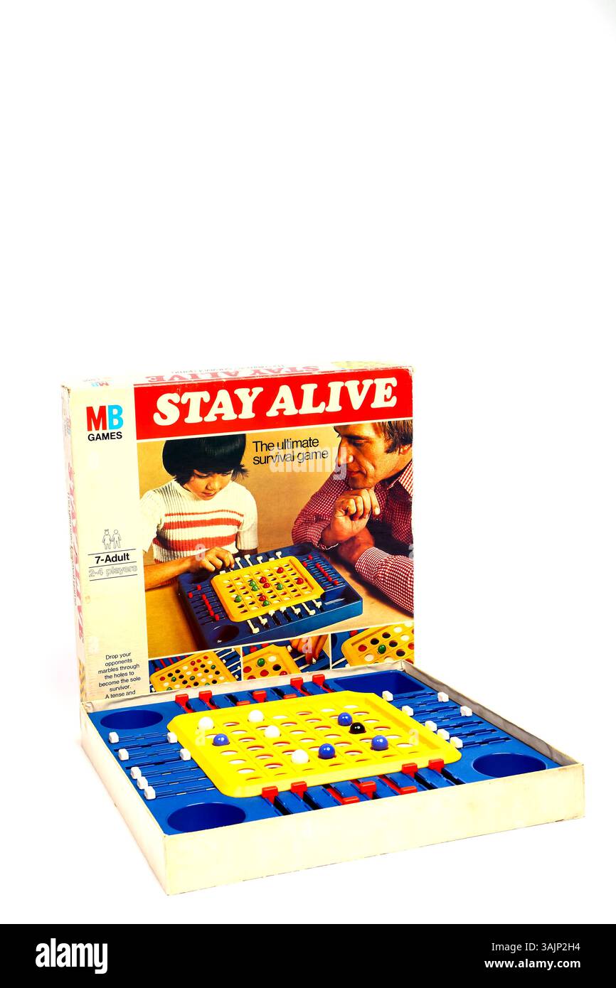 Vintage MB games Stay Alive game Stock Photo - Alamy
