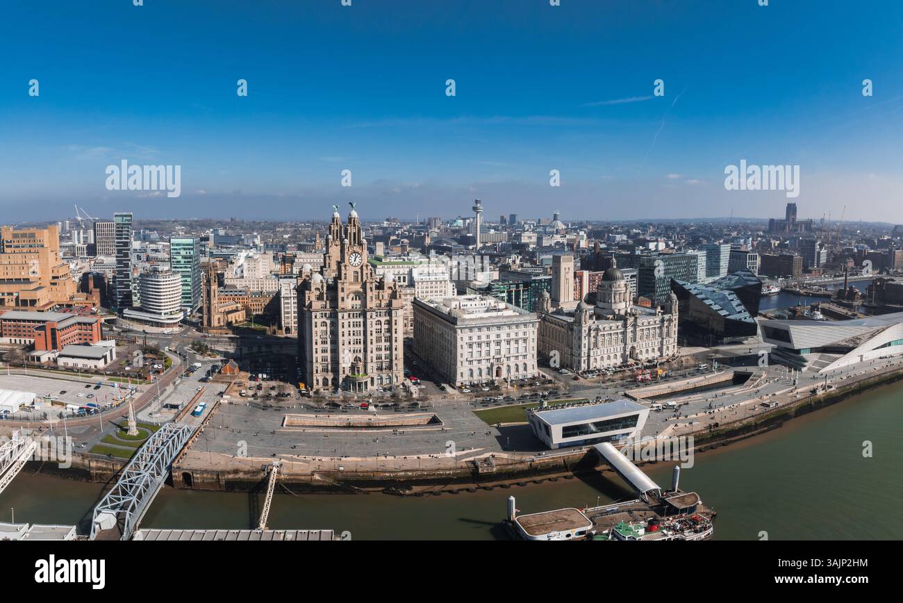 Aerial view liverpools waterfront three hi-res stock photography and ...