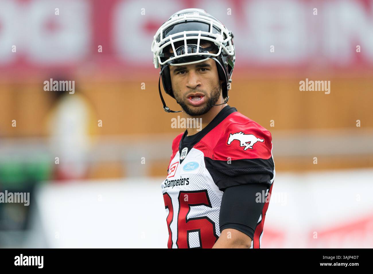 June 23, 2017: Calgary Stampeders running back Rob Cote (26) prior to ...