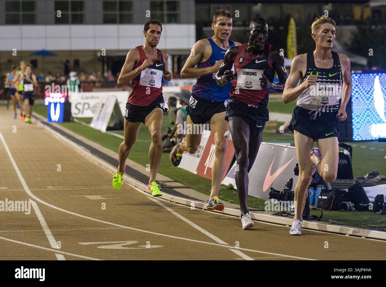 Jun 23, 2017 Sacramento, CA : Men's 5000m Eric Jenkins lead the second ...