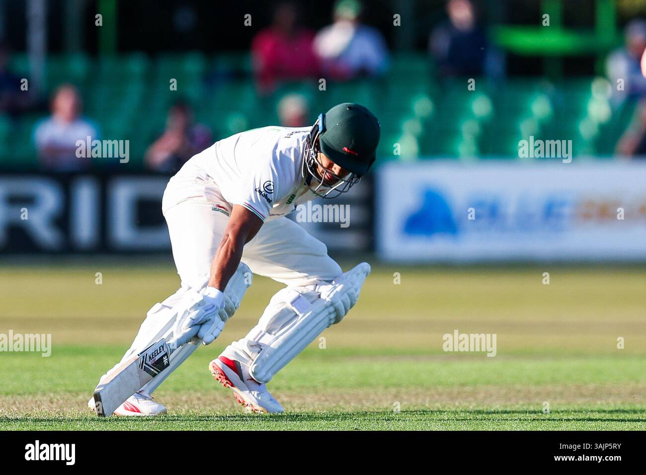 Leicester, UK. 11th Apr, 2025. #8, Ben Mike of Leicestershire turns at ...