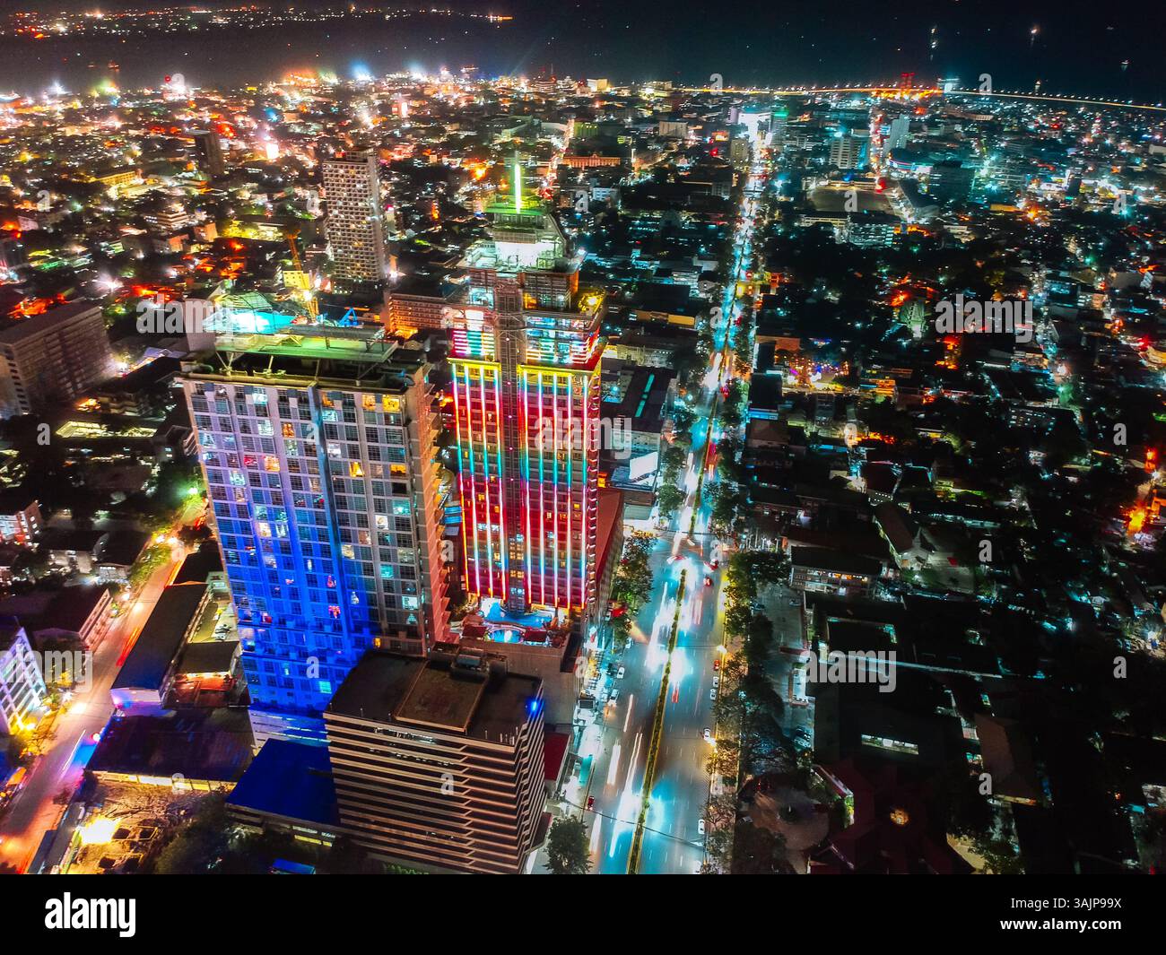 Aerial night view cebu hi-res stock photography and images - Alamy