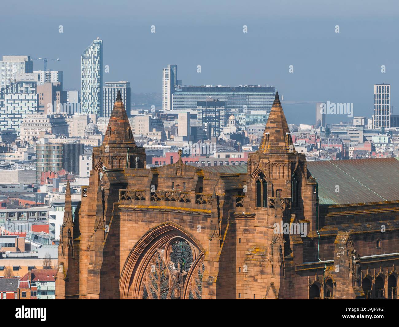 Aerial view majestic liverpool cathedral hi-res stock photography and ...