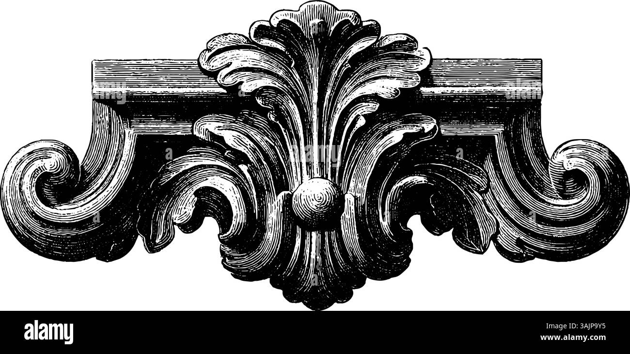Ornate Baroque Decorative Element With Intricate Scrollwork Design Stock Vector Image And Art Alamy