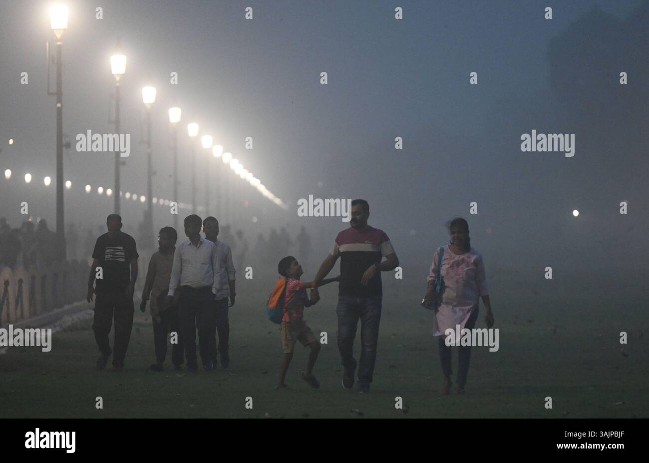 NEW DELHI, INDIA - APRIL 11: People are seen at Kartavya Path during a ...