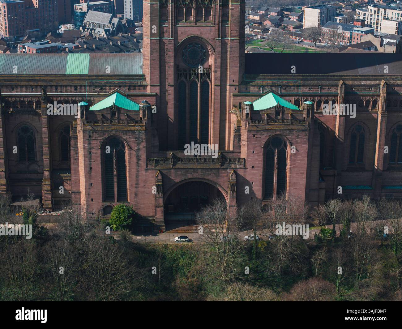 Aerial View of Liverpool Cathedral and Surrounding Urban Landscape ...