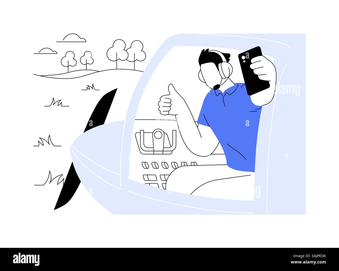 Pilot school isolated cartoon vector illustrations Stock Vector Image ...