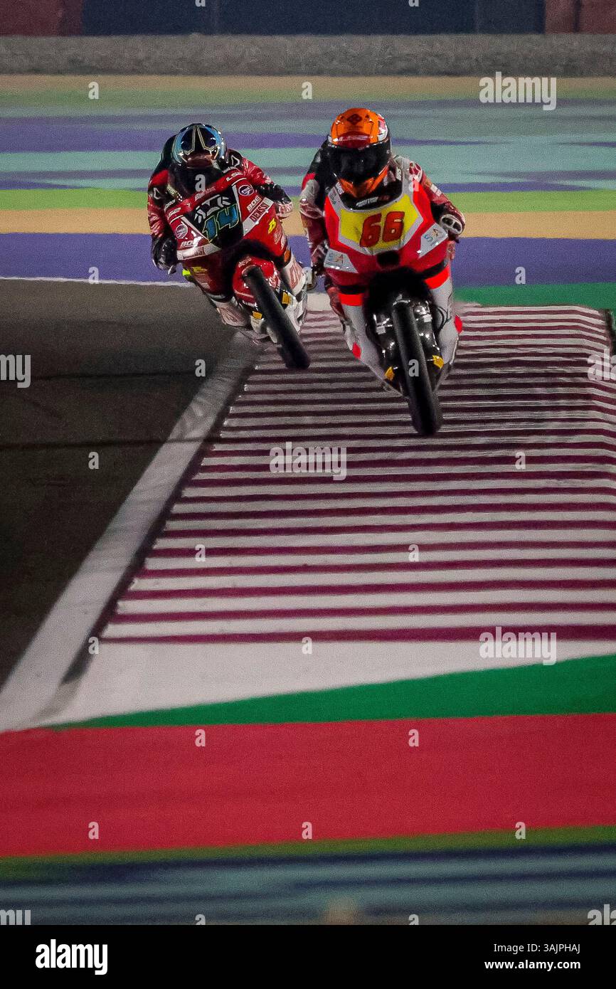 66 KELSO Joel (aus), Level UP MTA, action during the 2025 Moto3 Qatar ...