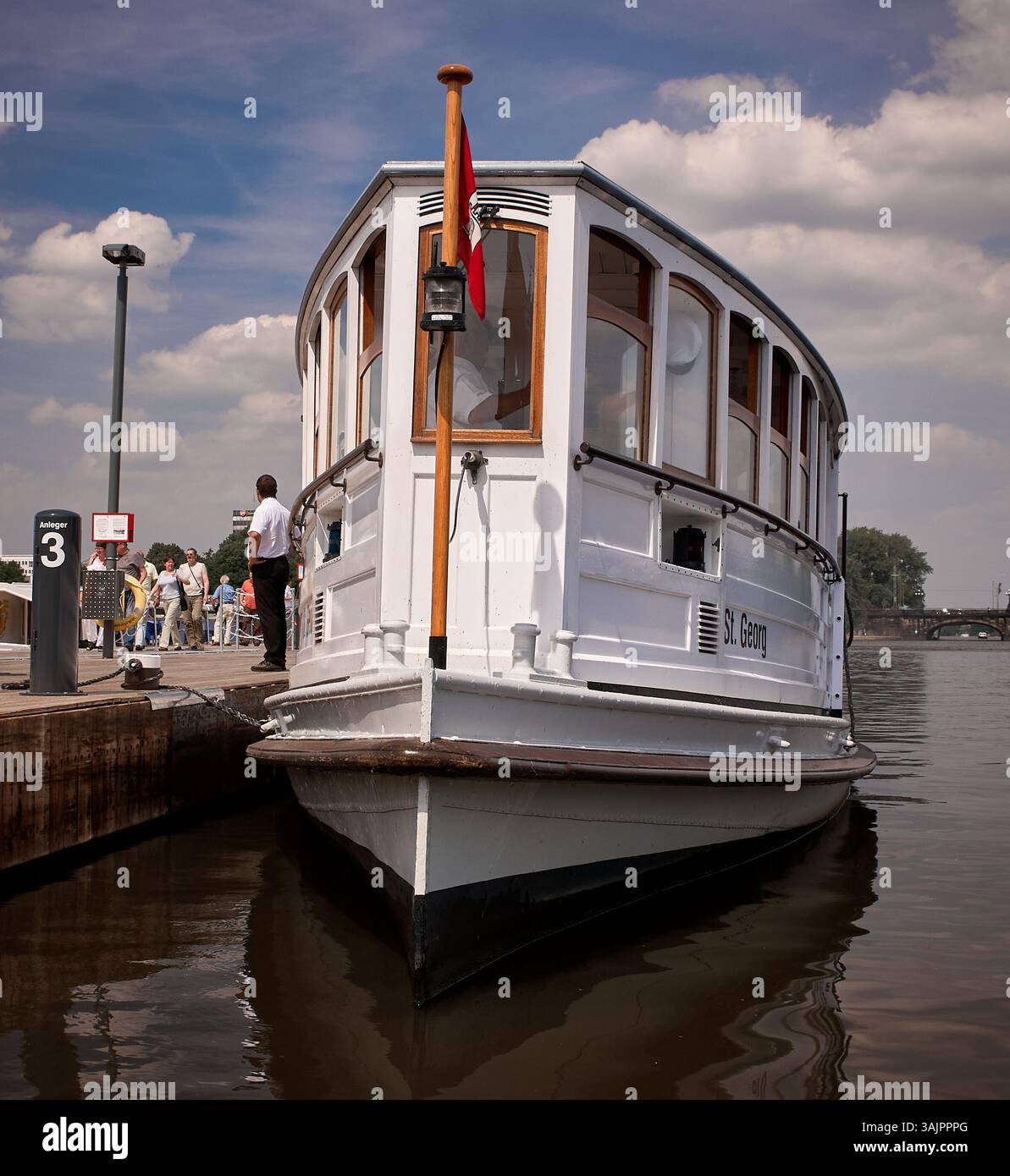 Ferry boat on the Alster Lake, Hamburg, Germany Stock Photo - Alamy