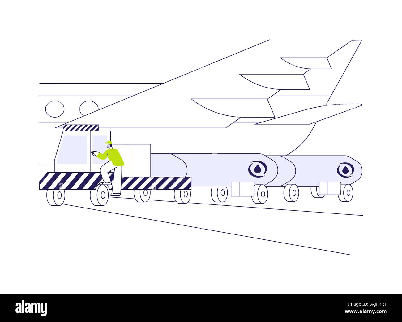 Aircraft refueling abstract concept vector illustration Stock Vector ...