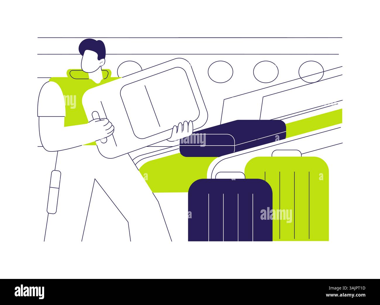Baggage handling abstract concept vector illustration Stock Vector ...
