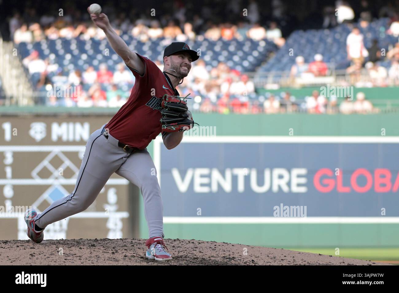 WASHINGTON, DC - APRIL 06: Arizona Diamondbacks pitcher Bryce Jarvis ...