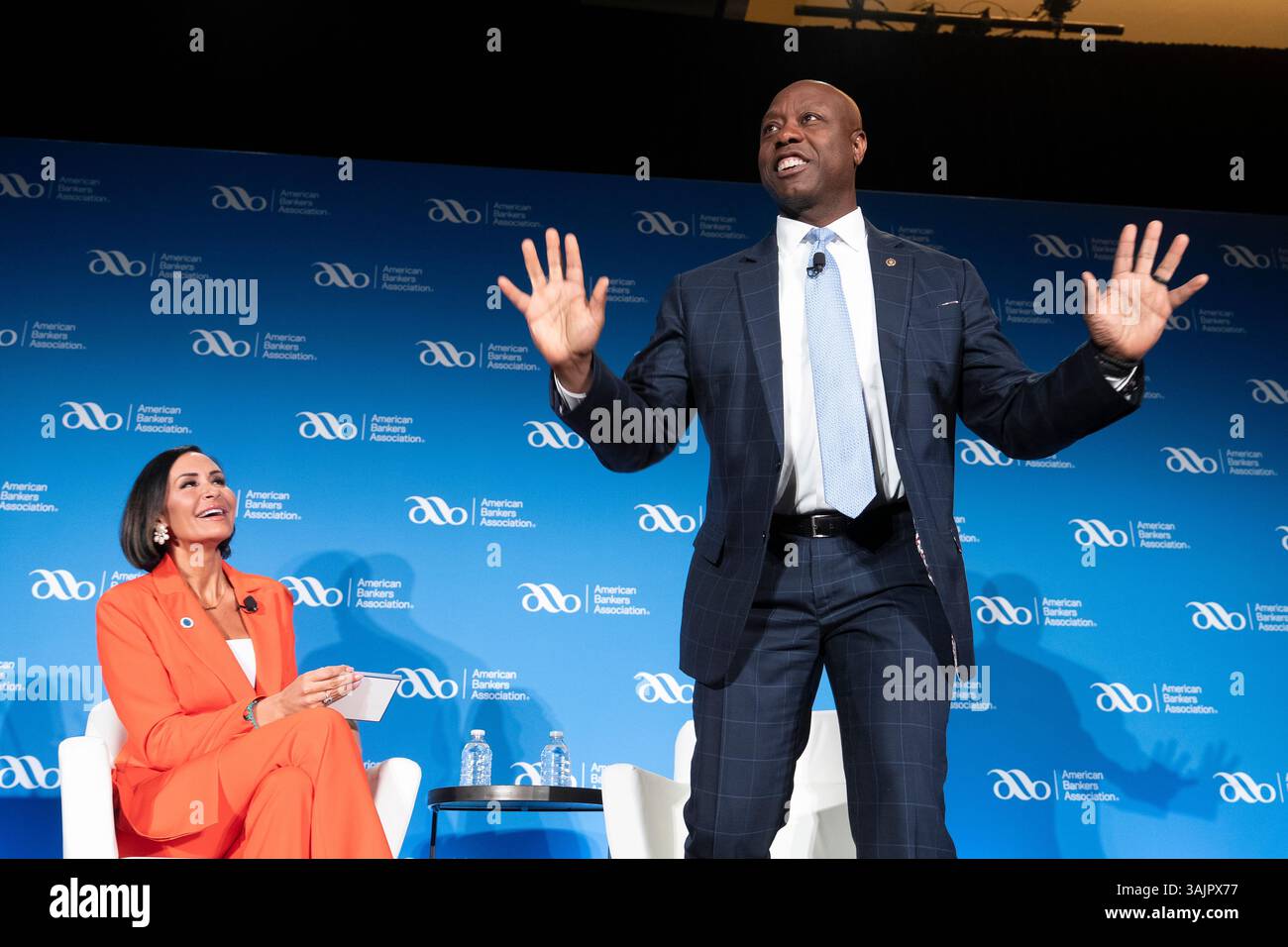 Senator Tim Scott speaks at the 2025 American Bankers Association (ABA ...