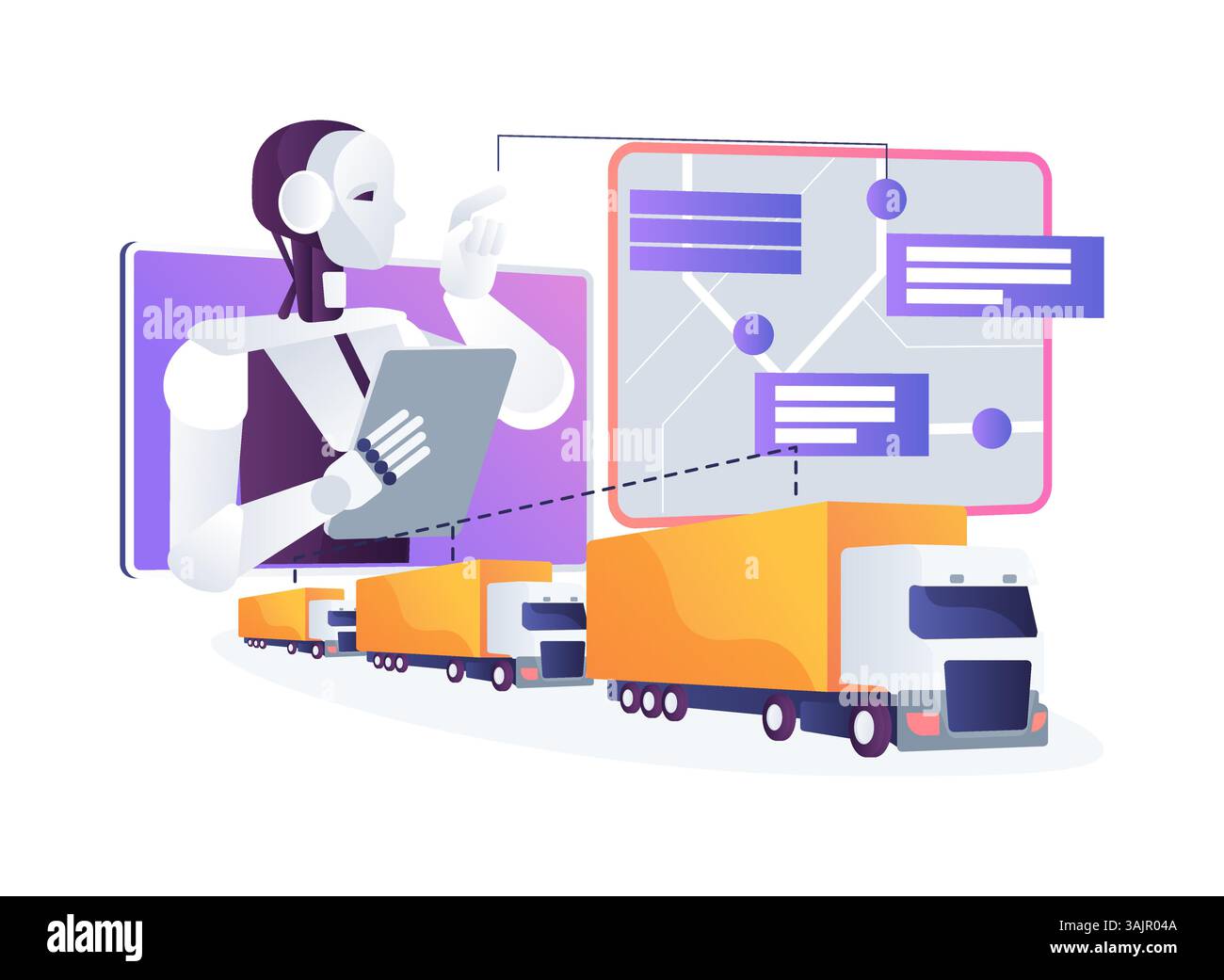 AI Driver Behavior Monitoring abstract concept vector illustration ...