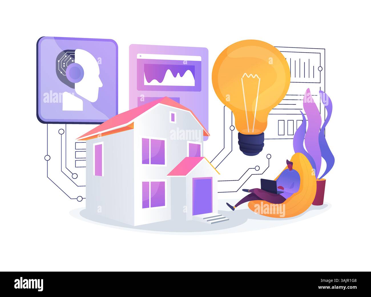AI Energy Consumption Prediction abstract concept vector illustration ...
