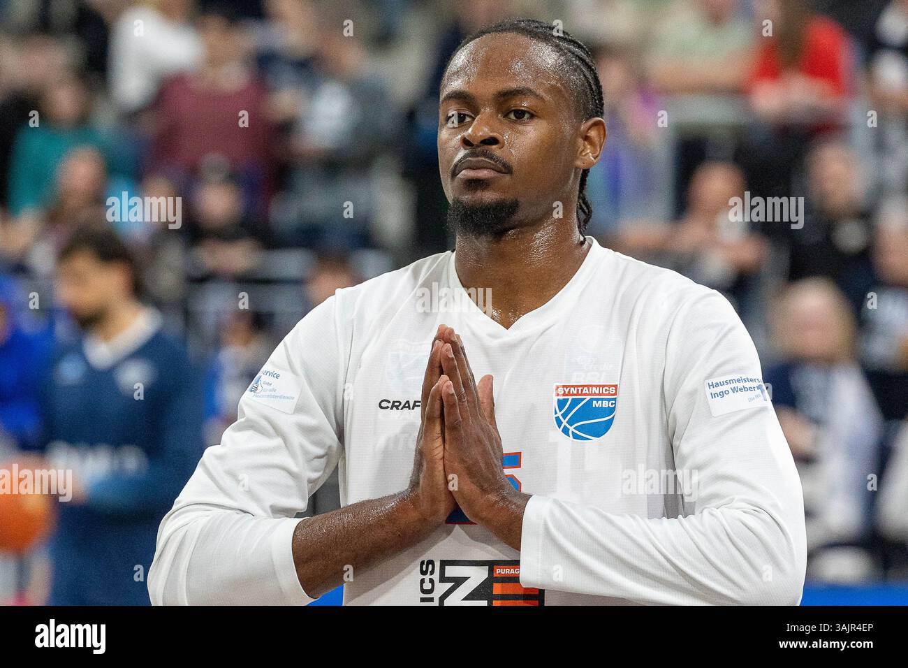 Heidelberg, Deutschland. 11th Apr, 2025. Ty Brewer (Syntainics MBC, #15 ...