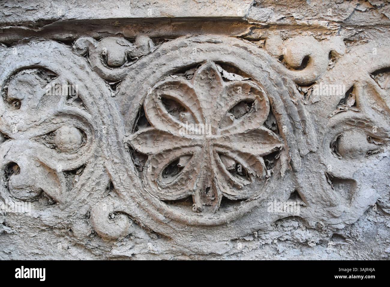 Worn out stone slab with deep cracks and rustic rock finish Stock Photo ...