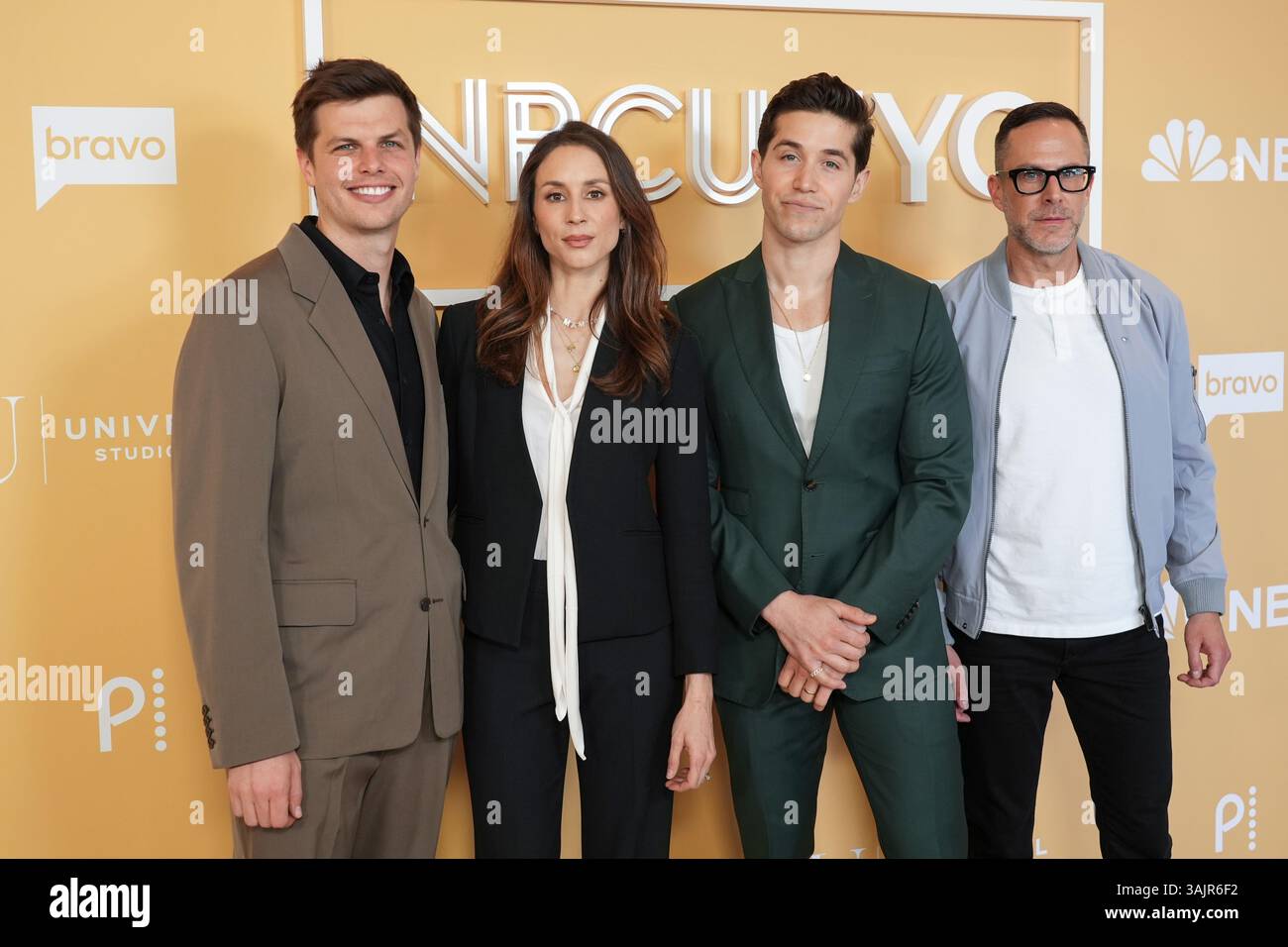 Elliot Wolf, from left, Troian Bellisario, Brandon Larracuente, and Tim ...