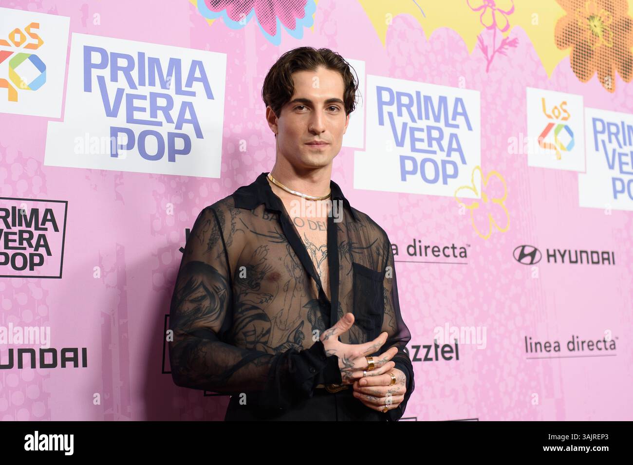Damiano David during at LOS40 Primavera Pop 2025, at the Movistar Arena ...