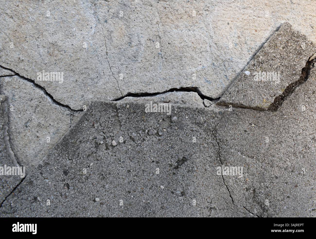 Texture of a concrete old slab with cracks Stock Photo - Alamy