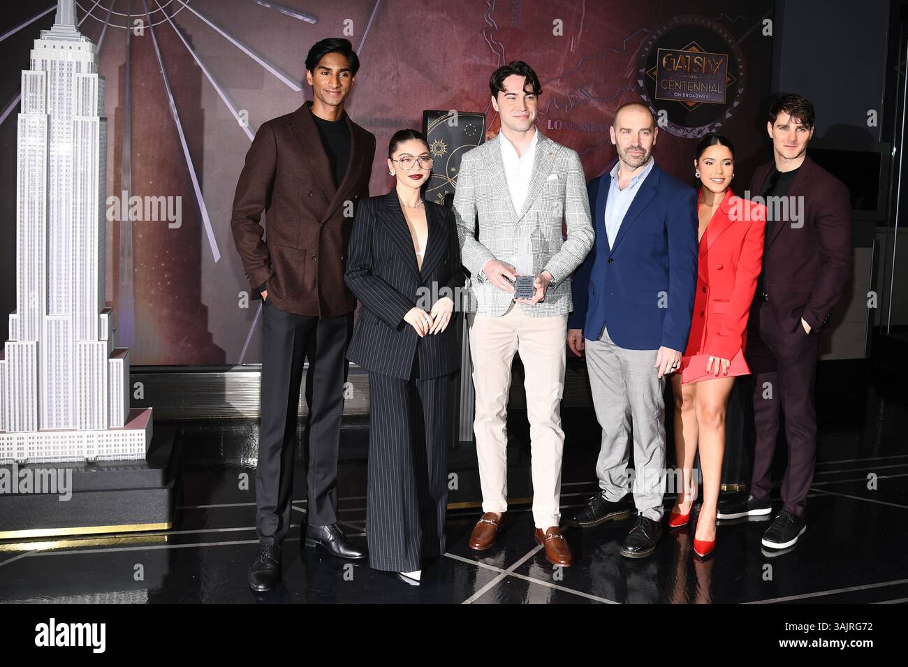 New York, USA. 11th Apr, 2025. (L-R) Michael Maliakel, Sarah Hyland ...