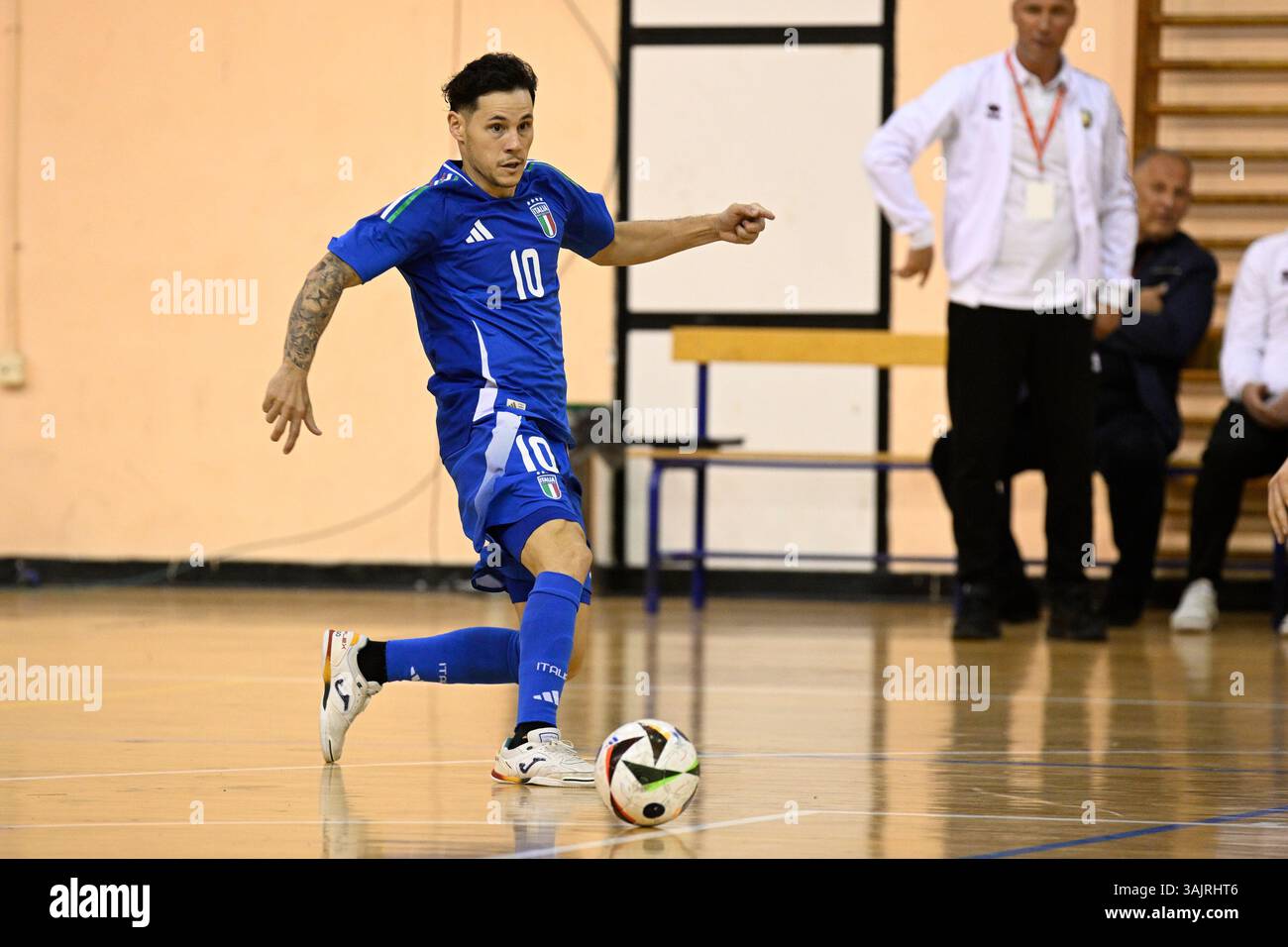 Italy's Alex Merlim running down the court during the 2026 UEFA Futsal ...