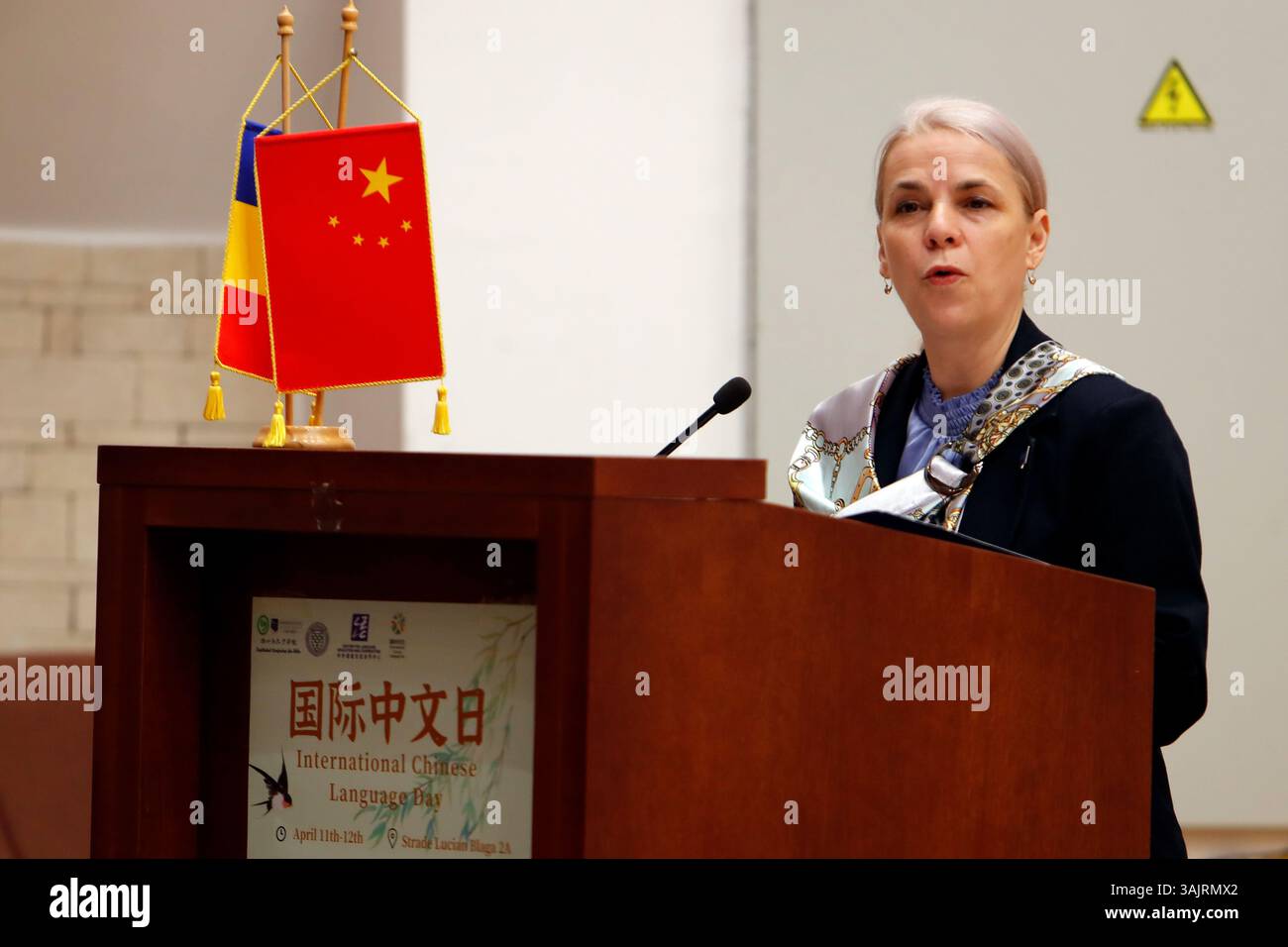 Sibiu, Romania. 11th Apr, 2025. Lucian Blaga University of Sibiu Vice ...