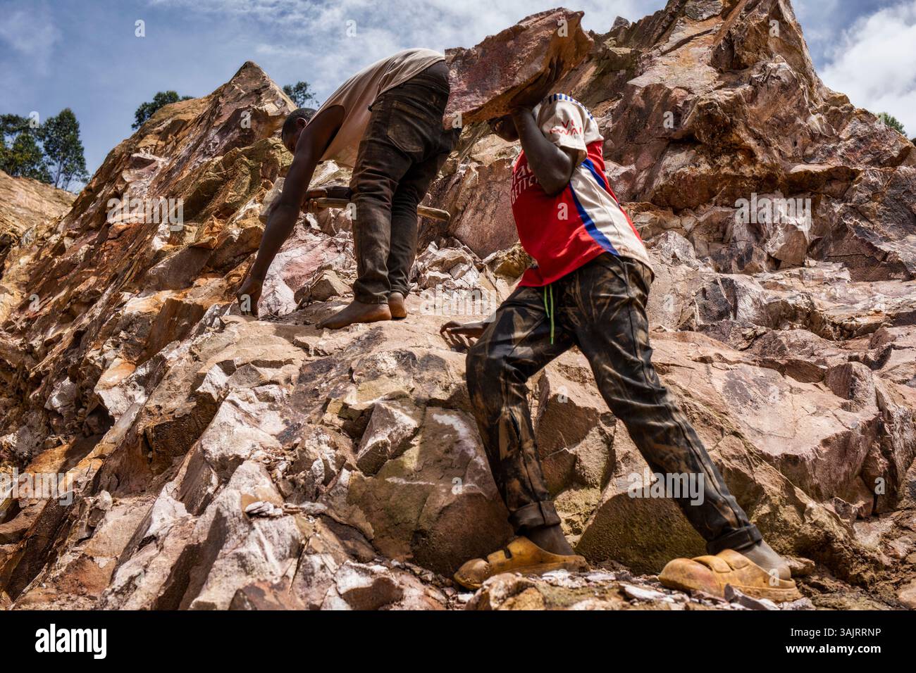 Stone breakers in Uganda, Africa Stock Photo - Alamy