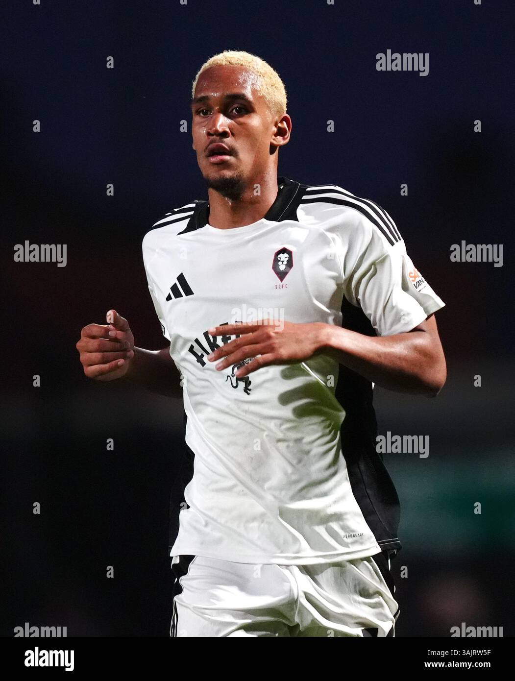 Salford City's Haji Mnoga during the Sky Bet League Two match at Meadow ...