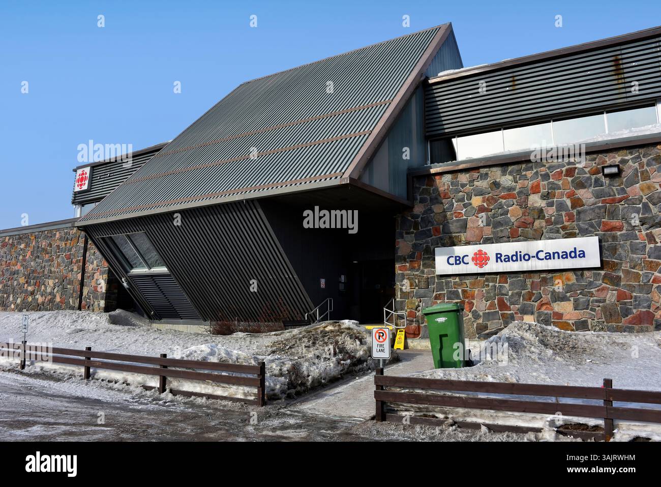 Yellowknife, Canada - April 31, 2025: CBC and CBC Radio-Canada building ...