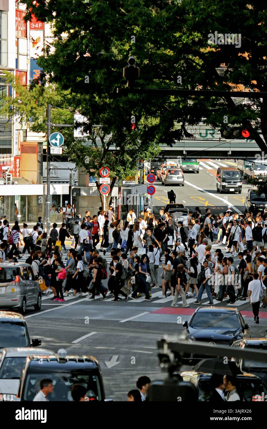Daily life in Japan A holiday scene at Shibuya Scramble Crossing with ...