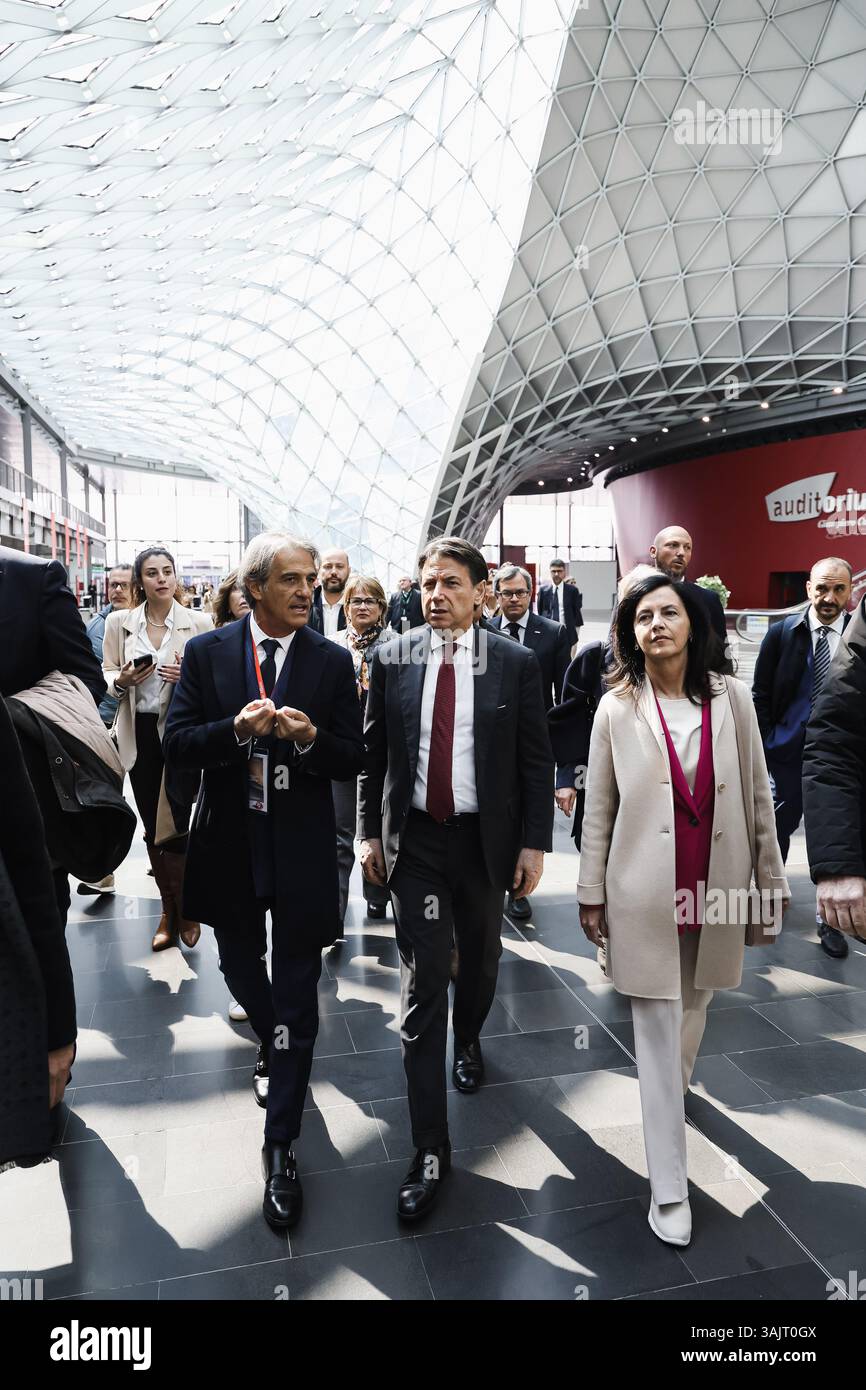 Milan, Italy. 11th Apr, 2025. Milan, Institutional visits to the Salone ...