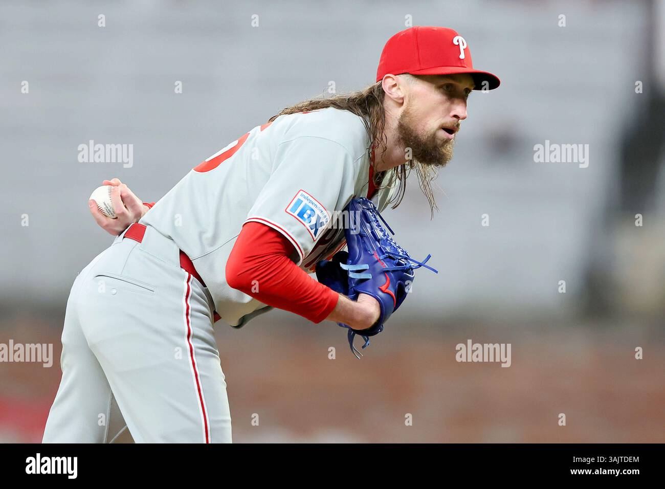 ATLANTA, GA - APRIL 11: Matt Strahm #25 of the Philadelphia Phillies ...