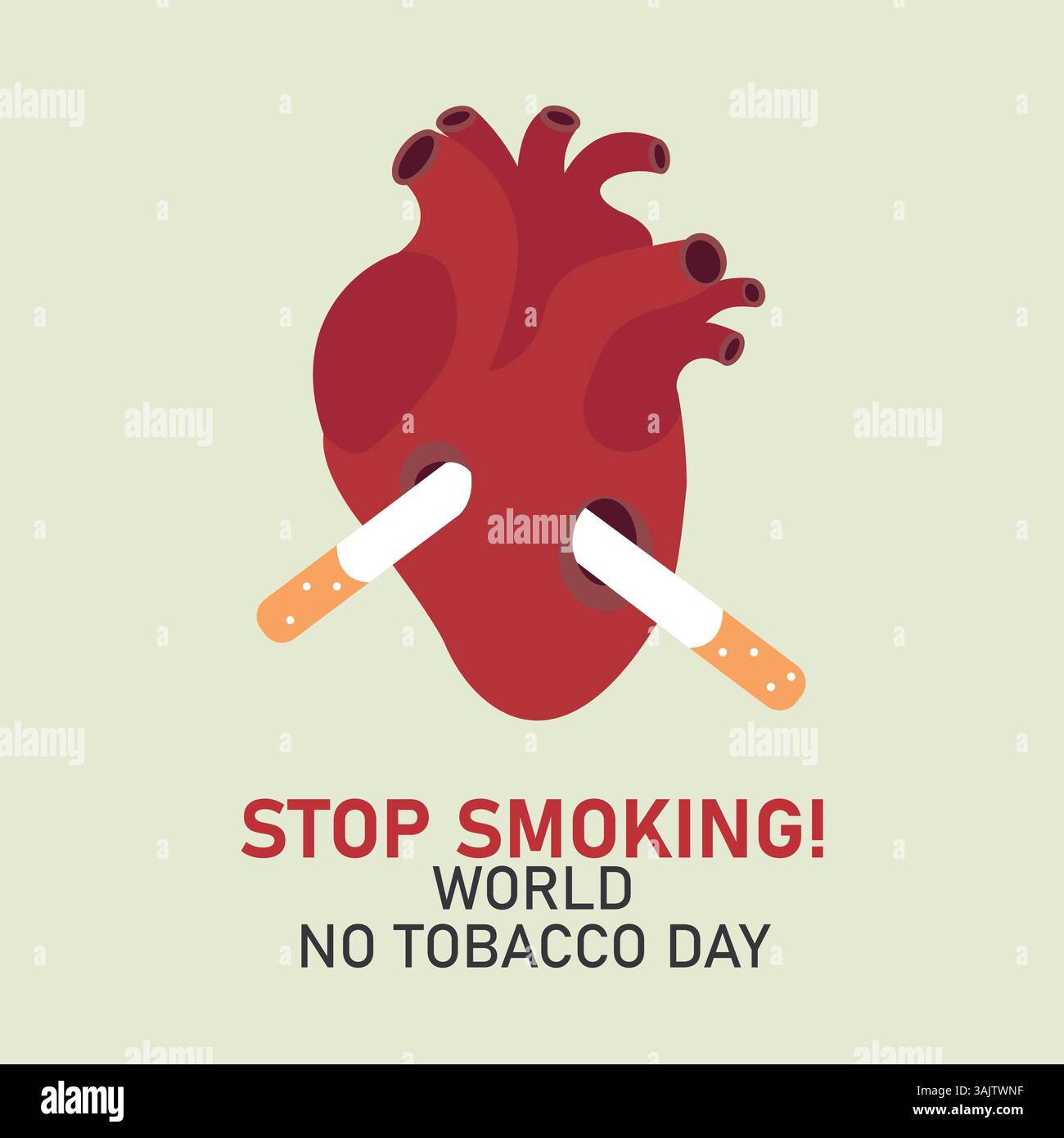 World No Tobacco Day awareness Unhealthy heart damaged by smoking ...