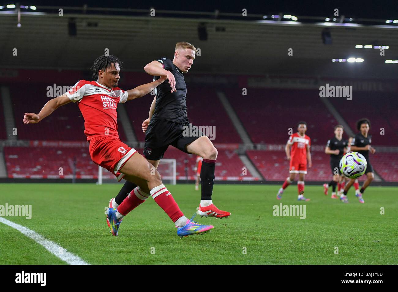 Middlesbrough's U21 Prince Acheampong during the Premier League 2 match ...