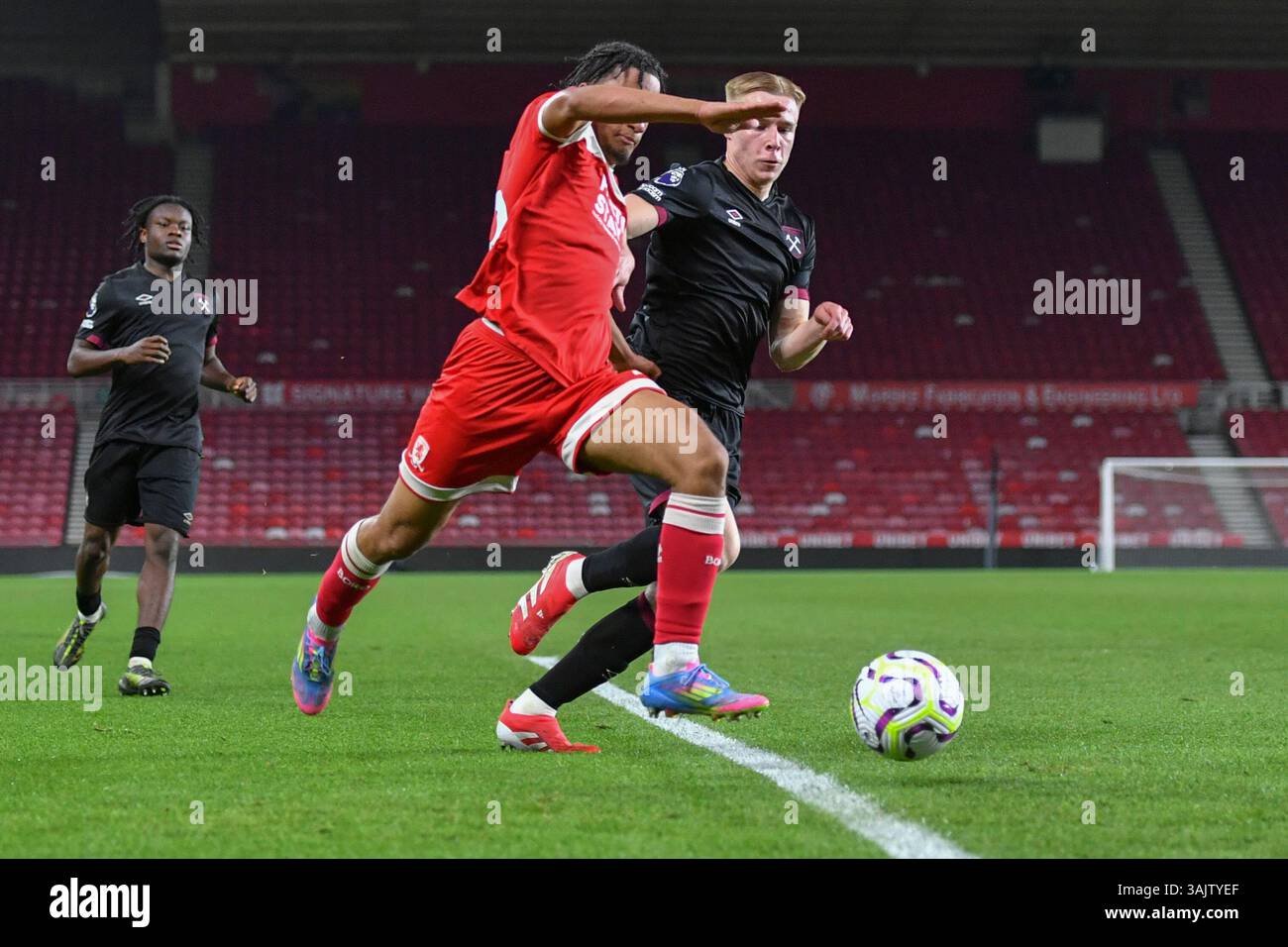 Middlesbrough's U21 Prince Acheampong during the Premier League 2 match ...