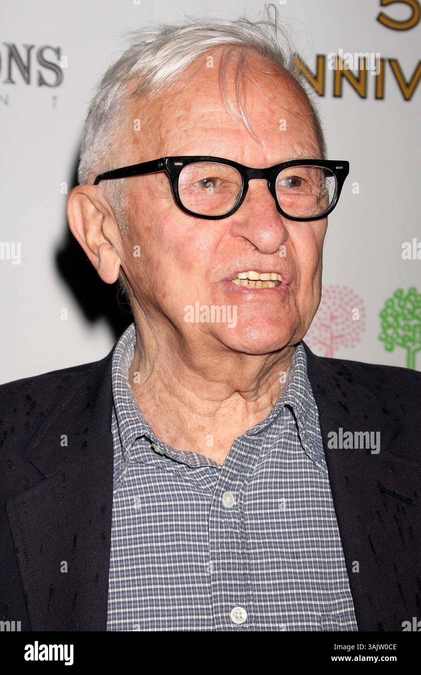 ALBERT MAYSLES arriving at The Four Seasons Restaurant's 50th ...