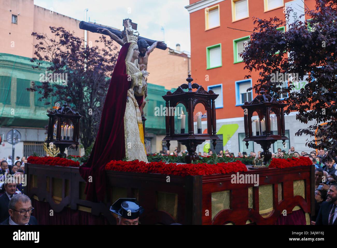 Madrid, Spain, April 11, 2025: The image of Christ of Forgiveness and ...