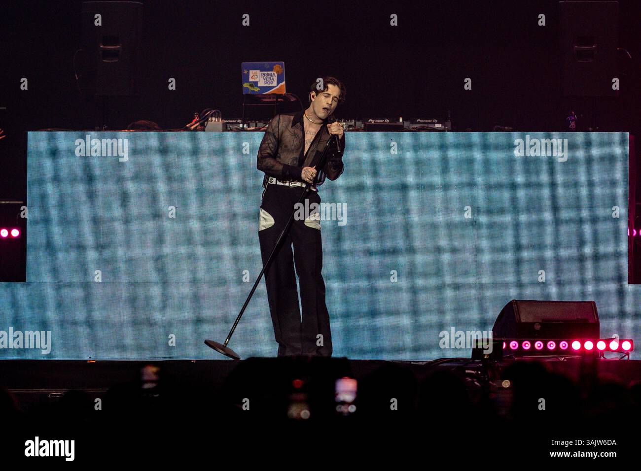 Italian singer Damiano David performs at LOS40 Primavera Pop 2025, at ...