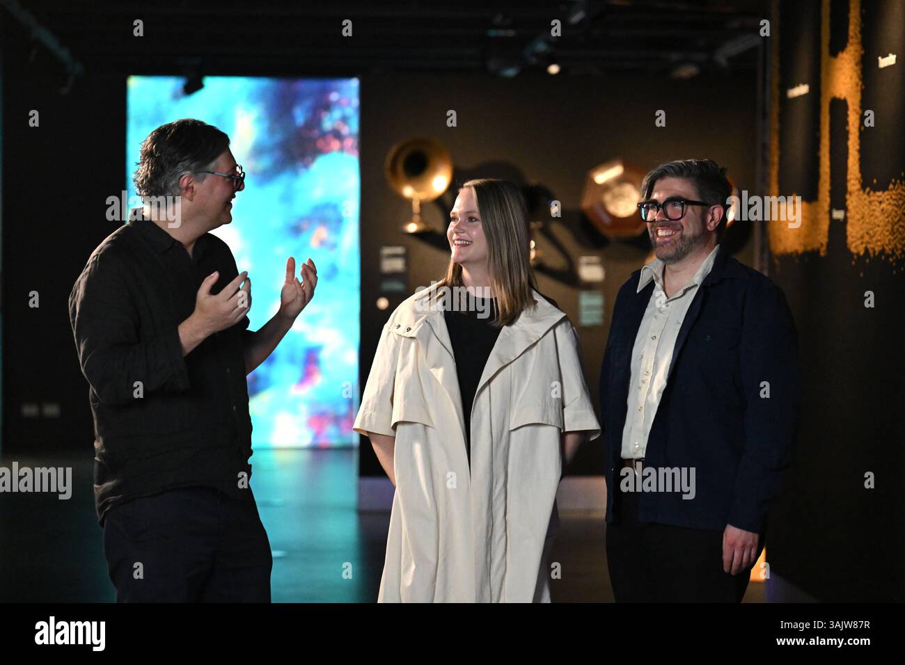 Melbourne, Australia. 11th Apr, 2025. Curators Joel Stern, Emily ...