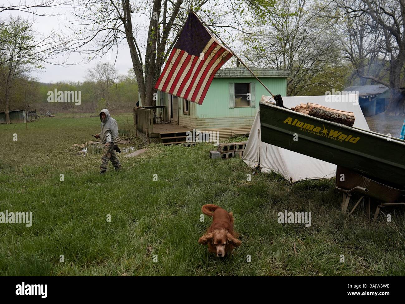 Michael Fraley's home is uninhabitable, so he pitched a tent for ...