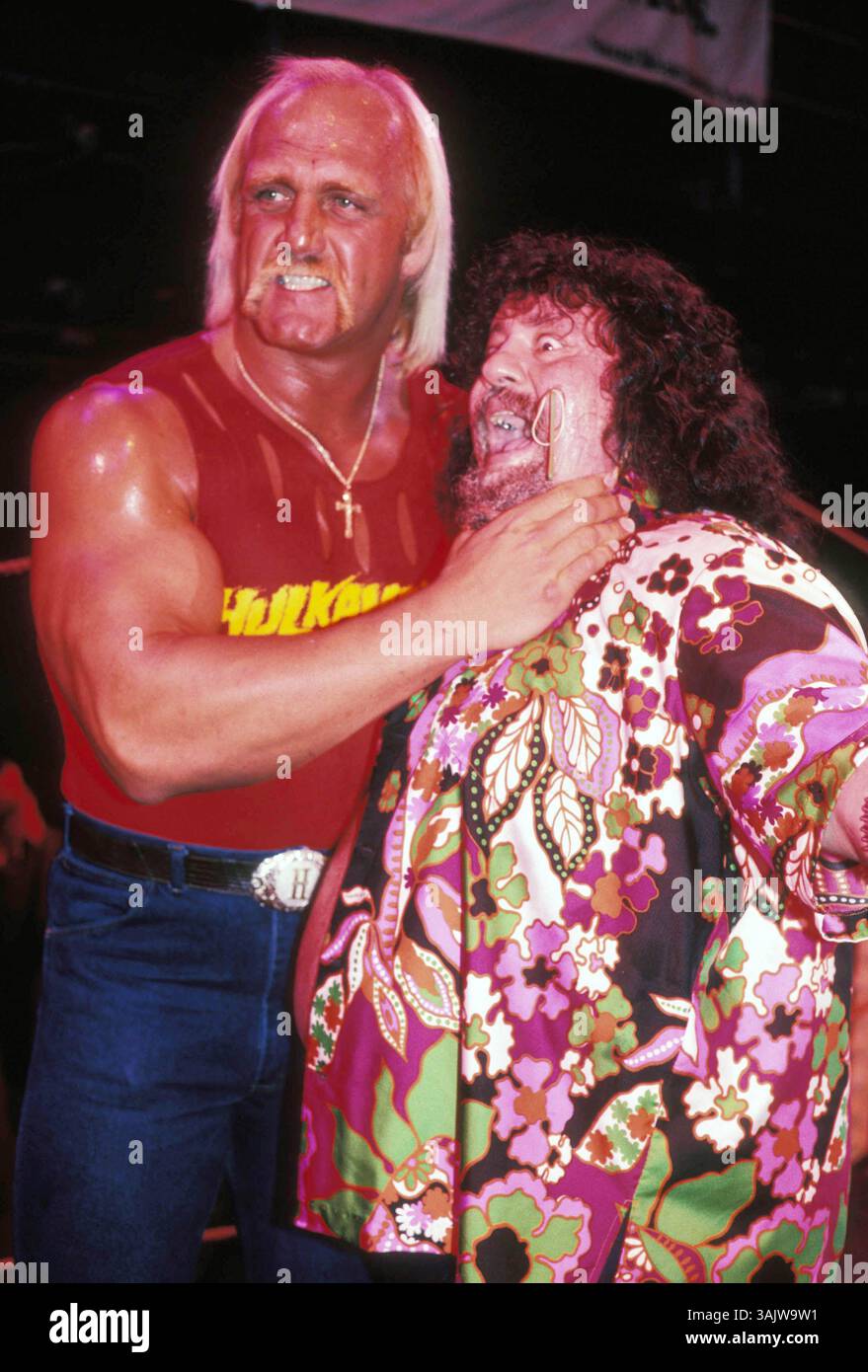 CAPTAIN LOU ALBANO with HULK HOGAN 1984.Supplied by Photos, inc ...