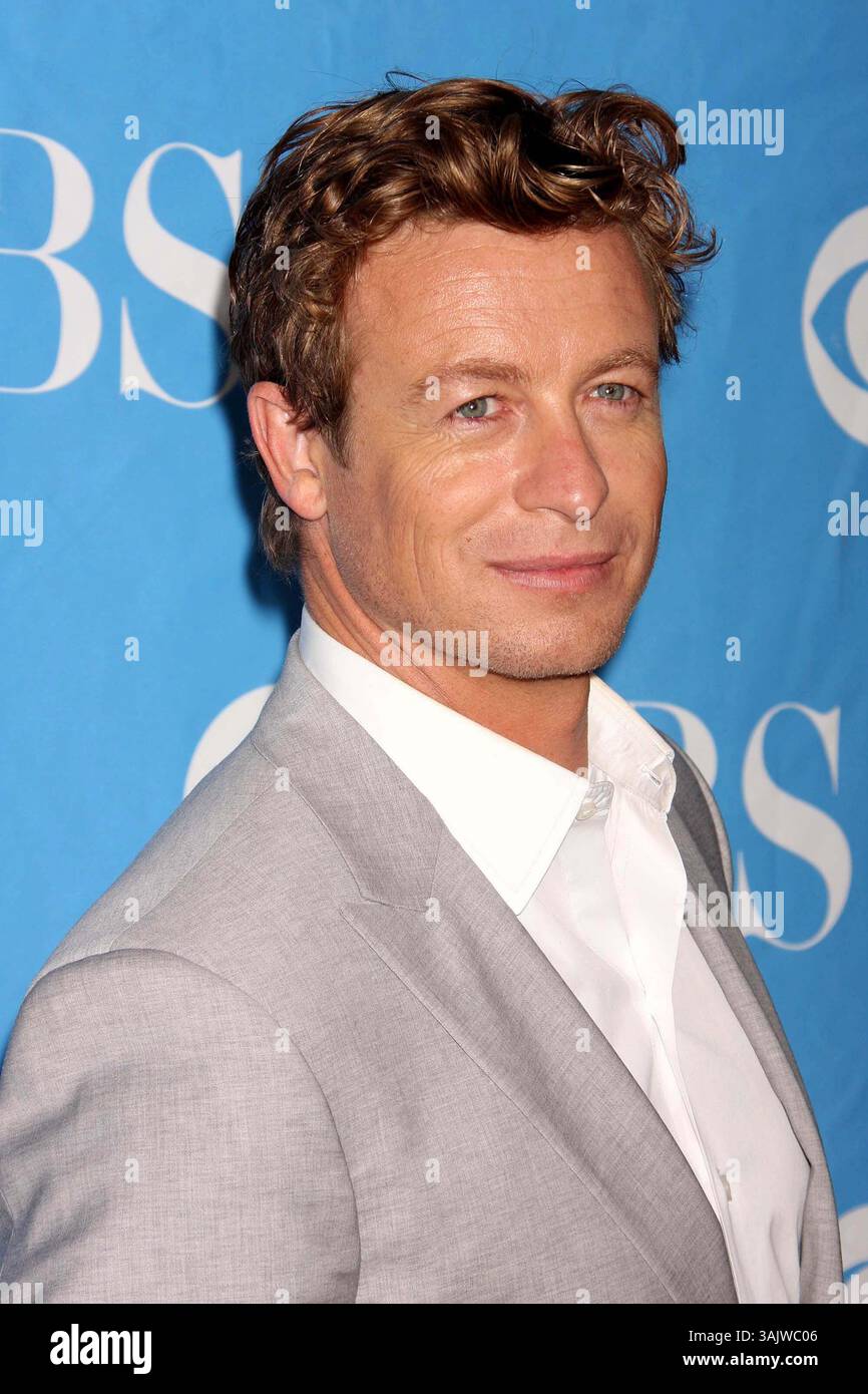 SIMON BAKER arriving at the CBS Television Network Upfront at Terminal ...