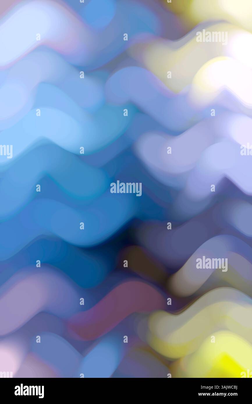 Soft abstract background with wavy lines in blue and yellow gradient ...