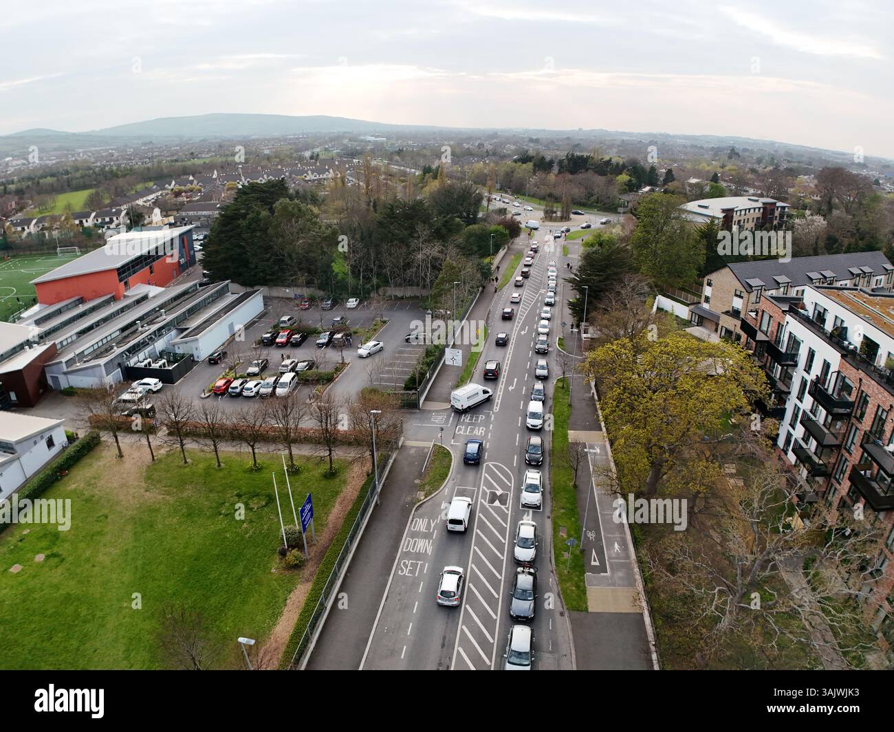 Dublin, Ireland - 4th April 2025 - Aerial view of traffic on ...
