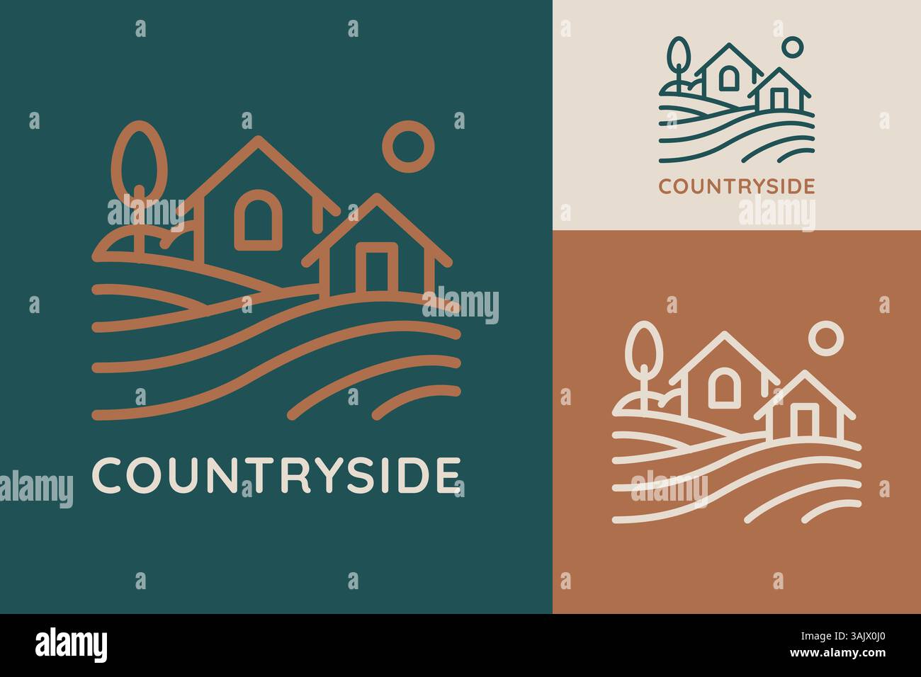 Farm terracing Stock Vector Images - Alamy