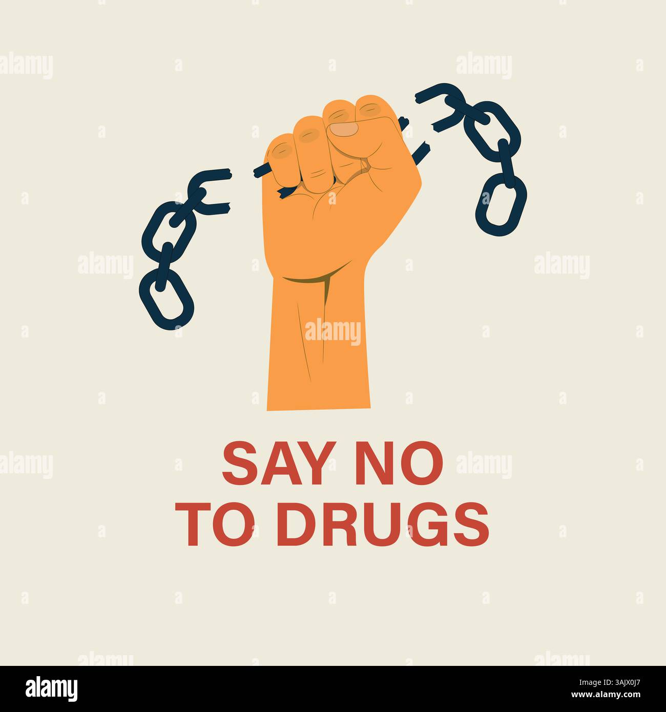 Say No to Drugs Anti Drug Day concept vector with creative graphics and ...