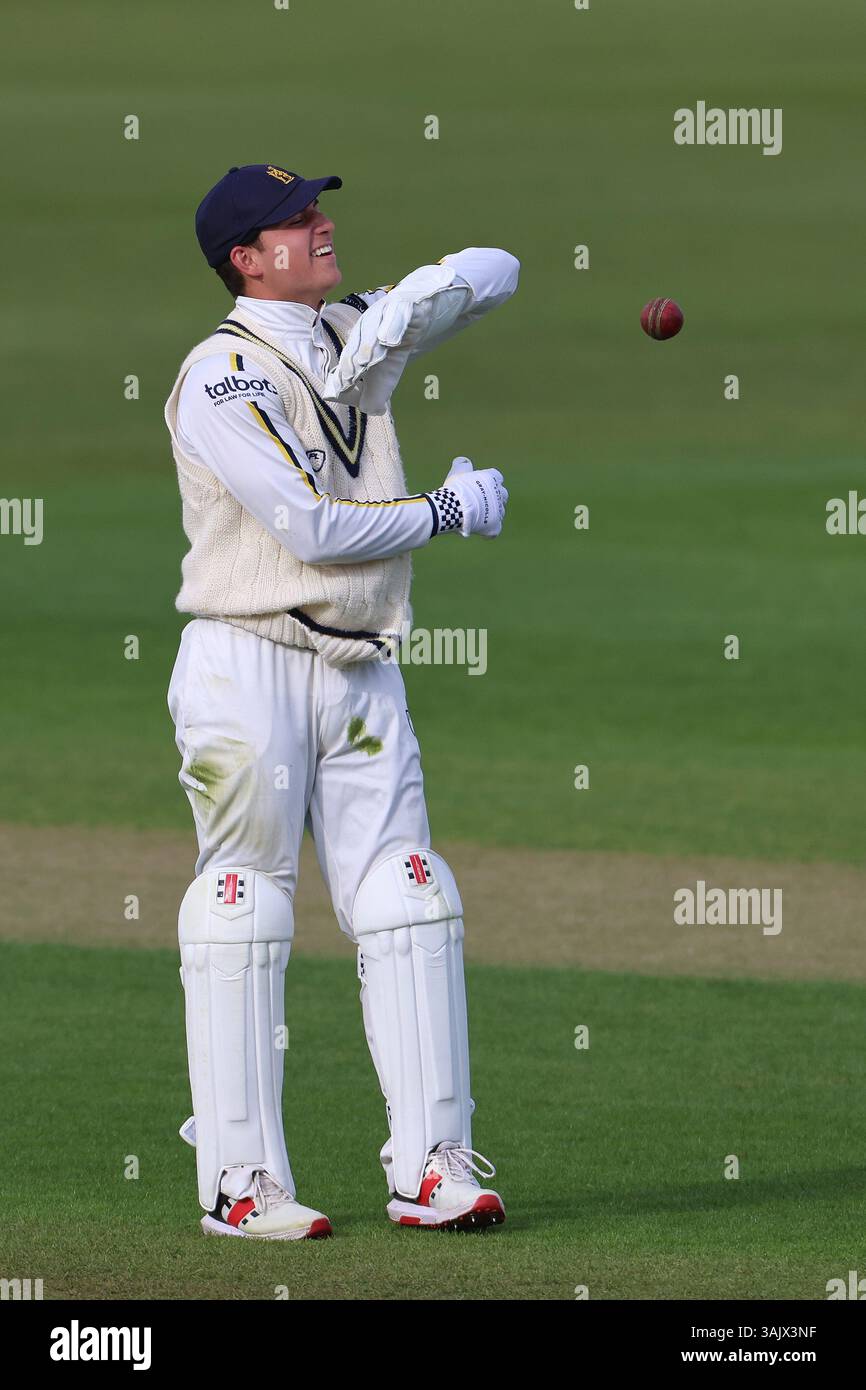 Warwickshire's Kai Smith is seen during the First Day of the Rothesay ...